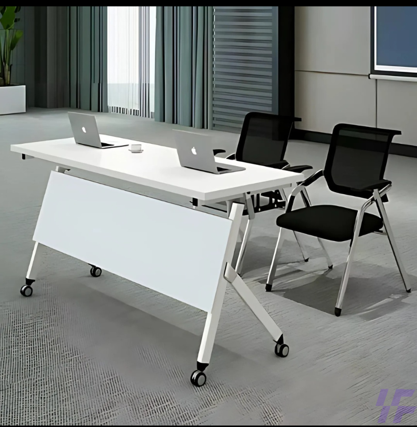 White Foldable Table - Intercom Furniture