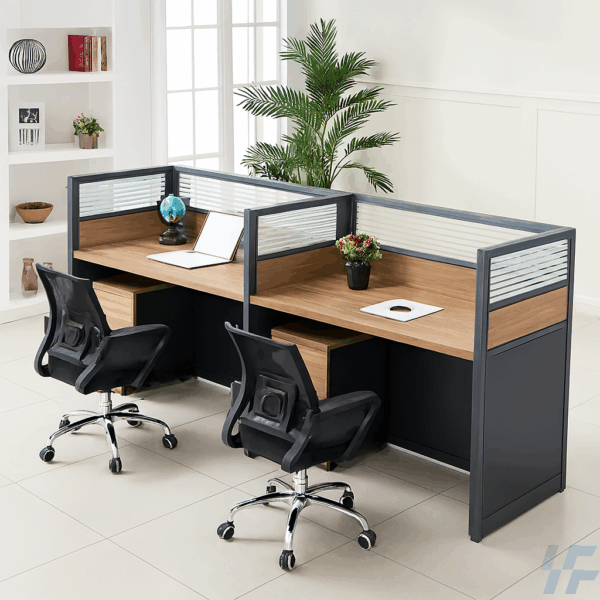 2 Way Straight Workstation - Intercom Furniture